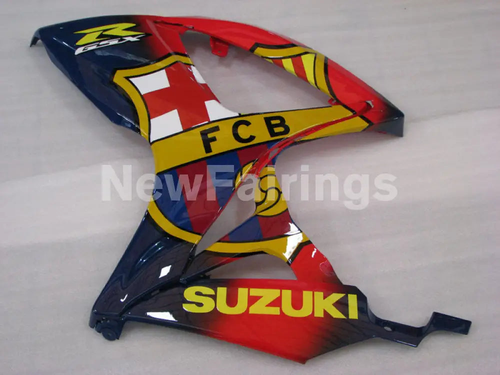 Red and Blue Yellow FCB - GSX-R750 06-07 Fairing Kit – NewFairing